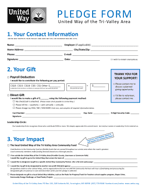 Fillable Online uwtva PLEDGE FORM - uwtva.org Fax Email Print - pdfFiller