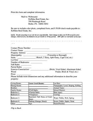 Fillable Online FSBO Form - Keffalas Real Estate, Inc. Fax Email Print ...