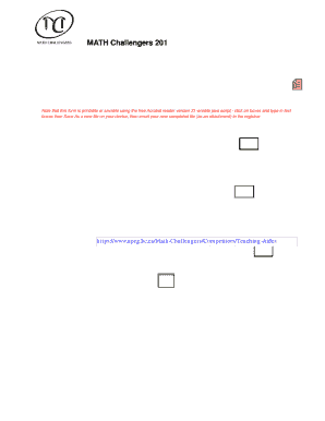 Fillable Online MATHChallengers 2014 Registration Form.doc. Math ...