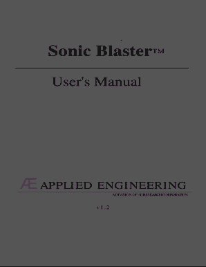 Fillable Online Sonic Blaster Fax Email Print - pdfFiller