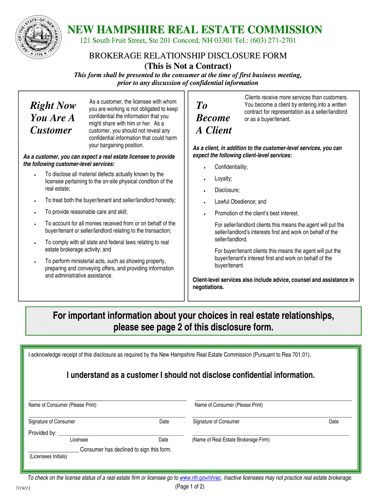 Fillable Online 121 South Fruit Street, Ste 201 Concord, NH 03301 Tel ...