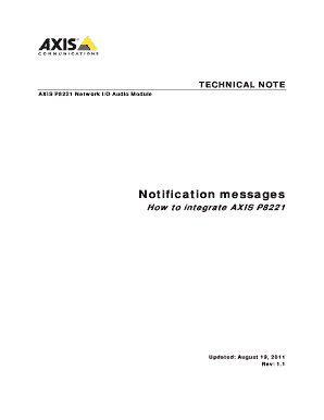 Axis P8221 Network I O Audio Module - Fill Online, Printable, Fillable ...