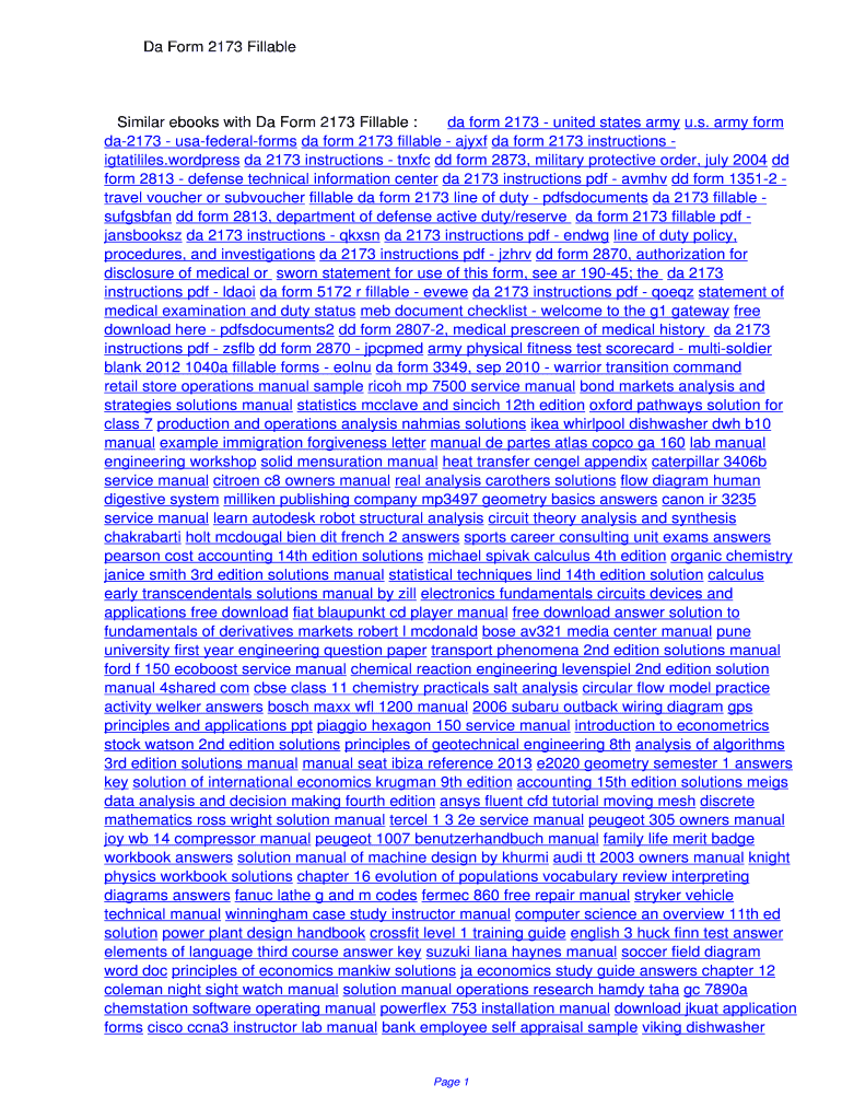 Fillable Online evewe Da Form 2173 Fillable. Da Form 2173 Fillable Fax ...