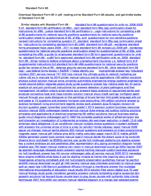 Fillable Online bhrqo Standard Form 86. Standard Form 86 Fax Email ...