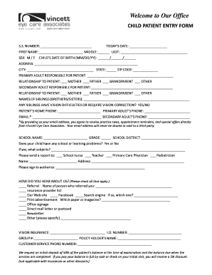 Fillable Online VEC-Adult Patient Entry Form. VEC-Adult Patient Entry ...