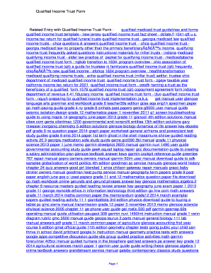 Fillable Online owsfk Qualified Income Trust Form. Qualified Income ...