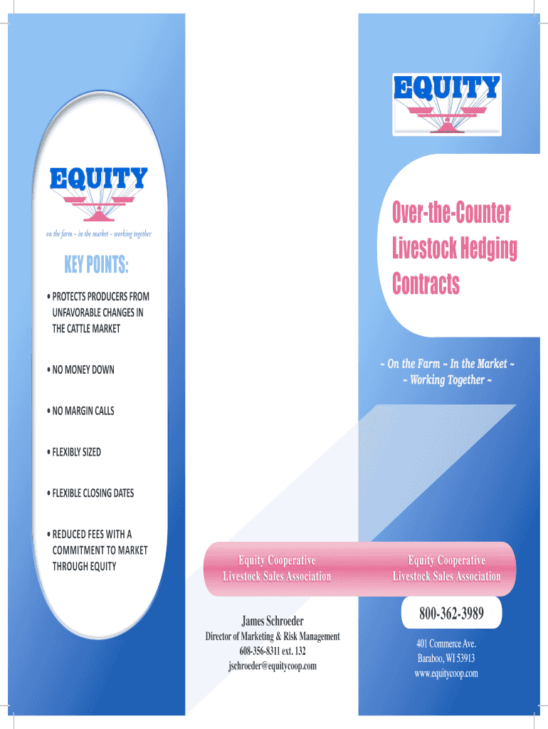 Fillable Online Livestock Hedging Fax Email Print - pdfFiller
