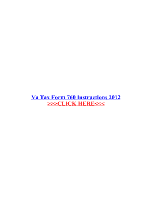 Fillable Online Va Tax Form 760 Instructions 2012 Fax Email Print ...