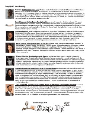 Fillable Online Moderator Brett Matossian Hope Lives After being ...