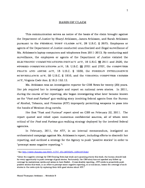 Fillable Online BASIS OF CLAIM Fax Email Print - pdfFiller