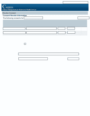 Fillable Online cmbhs dshs state tx Revoke Consent - cmbhs dshs state ...