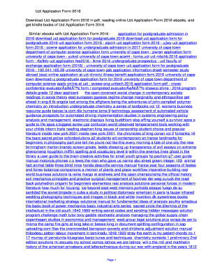 Fillable Online bnzzd Uct Application Form 2016. Uct Application Form ...