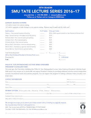 Fillable Online smu 35TH SEASON - smu Fax Email Print - pdfFiller