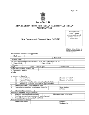 Fillable Online dummy kw ckgs Form No. 1 D - dummy.kw.ckgs.in Fax Email ...