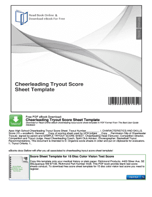 18 Printable cheerleading tryout score sheet pdf Forms and Templates ...