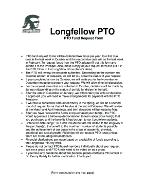 Fillable Online lacrosseschools PTO Fund Request Form - lacrosseschools ...