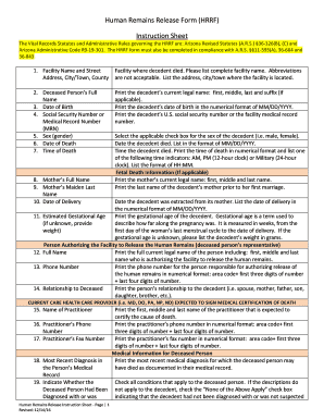 Human Remains Release Form - Fill Online, Printable, Fillable, Blank ...