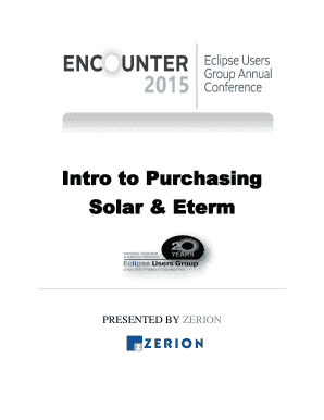 Fillable Online Intro To Purchasing Eterm & Solar. ETERM & SOLAR Fax ...