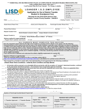 Fillable Online leanderisd leander isdemployee - leanderisd Fax Email Print - pdfFiller