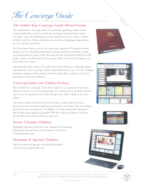 Fillable Online The Concierge Guide Fax Email Print - pdfFiller