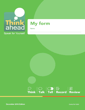 Think Ahead Form Pdf - Fill Online, Printable, Fillable, Blank | pdfFiller