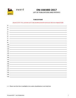 Fillable Online List-of-Publications-Form.doc Fax Email Print - pdfFiller