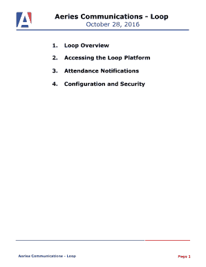 Fillable Online Aeries Communications - Loop Fax Email Print - pdfFiller