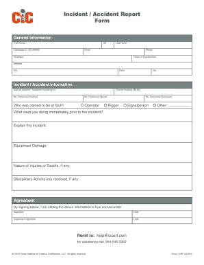 Fillable Online Incident Report Form.indd Fax Email Print - pdfFiller