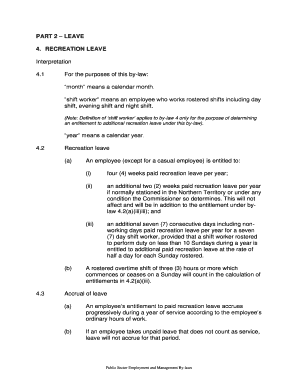 Fillable Online PART 2 LEAVE Fax Email Print - pdfFiller