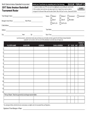 Fillable Online bisparks Completing Fillable Roster PDF for the 2017 ...