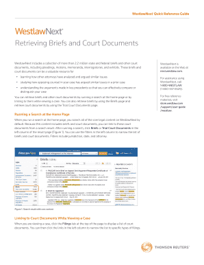 Fillable Online WestlawNext Quick Reference Guide Fax Email Print - pdfFiller