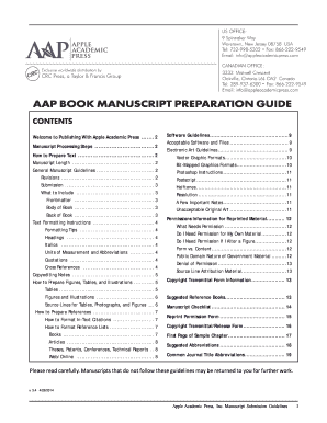 Fillable Online AAP BOOK MANUSCRIPT PREPARATION GUIDE Fax Email Print ...