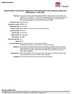Fillable Online Mental Health Outcomes & Assessment Tools (MH-OAT) Data ...