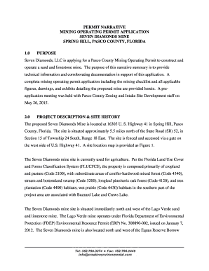 Fillable Online PERMIT NARRATIVE Fax Email Print - pdfFiller