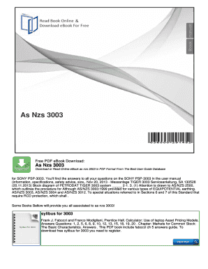 As Nzs 3003 Download - Fill Online, Printable, Fillable, Blank | pdfFiller