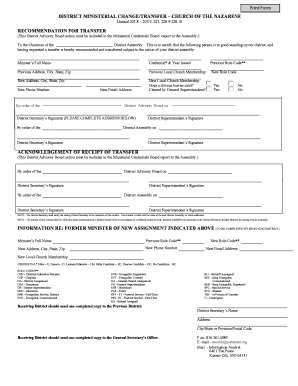 Church Transfer Forms | pdfFiller