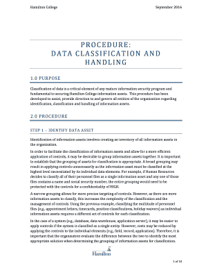 Fillable Online DATA CLASSIFICATION AND Fax Email Print - pdfFiller