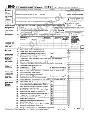Fillable Online 2010 Form 1040 - webservicesfp.lscsoft.com Fax Email ...
