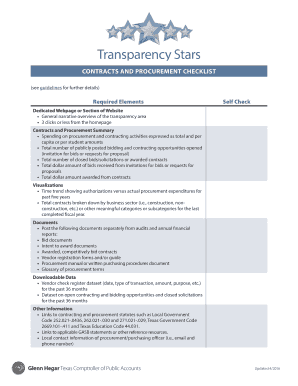 Fillable Online Contracts and Procurement Checklist. Contracts and ...