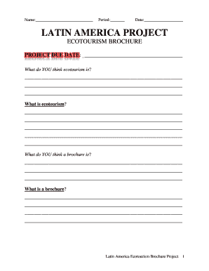 Fillable Online LATIN AMERICA PROJECT - Mr. Kidwell Fax Email Print ...