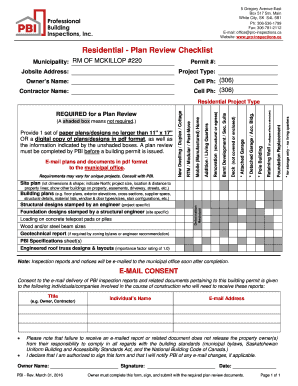 Residential Plan Review Checklist - Fill Online, Printable, Fillable ...