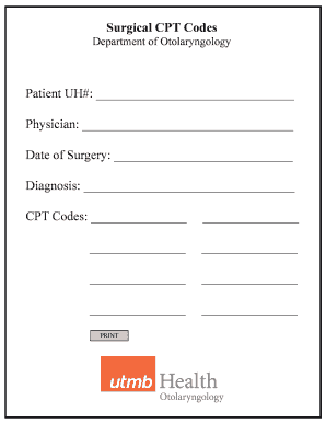 Fillable Online utmb CPT Form 2 - utmb Fax Email Print - pdfFiller