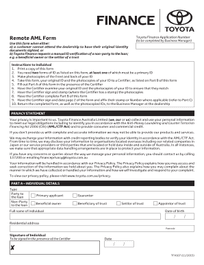Fillable Online Remote AML Form - bspg.com.au Fax Email Print - pdfFiller