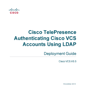 Fillable Online Cisco VCS Authenticating Accounts Using LDAP Deployment ...