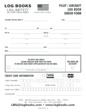 Fillable Online LOG BOOKS Fax Email Print - pdfFiller