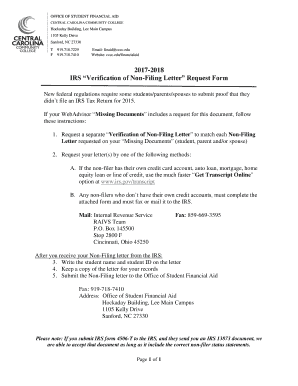 Fillable Online cccc 2017-2018 IRS Verification of Non Filing Letter ...