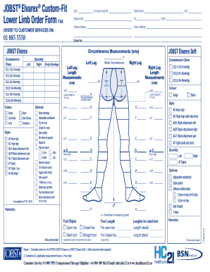 Jobst Elvarex Order Form - Fill Online, Printable, Fillable, Blank ...