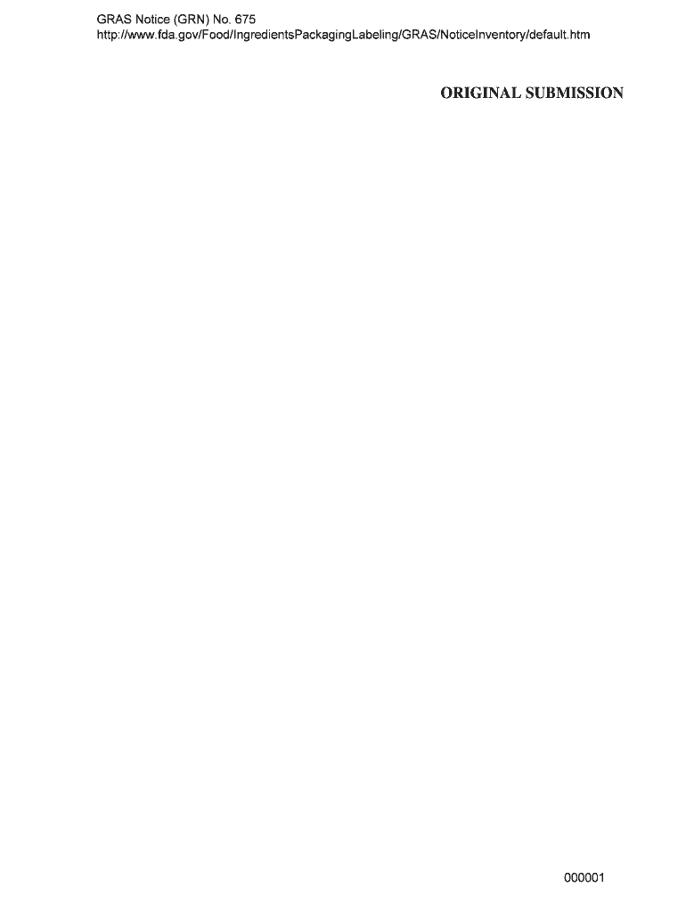 Fillable Online fda GRAS Notice 675, Xylanase from Trichoderma reesei produced in Talaromyces ...