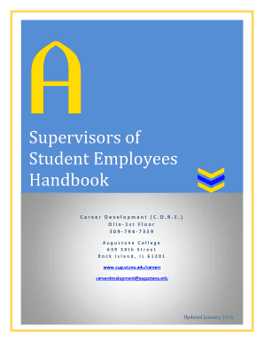 Fillable Online Supervisors of Student Employees Handbook Fax Email Print - pdfFiller