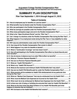 Fillable Online summary plan description - Augustana College Fax Email ...